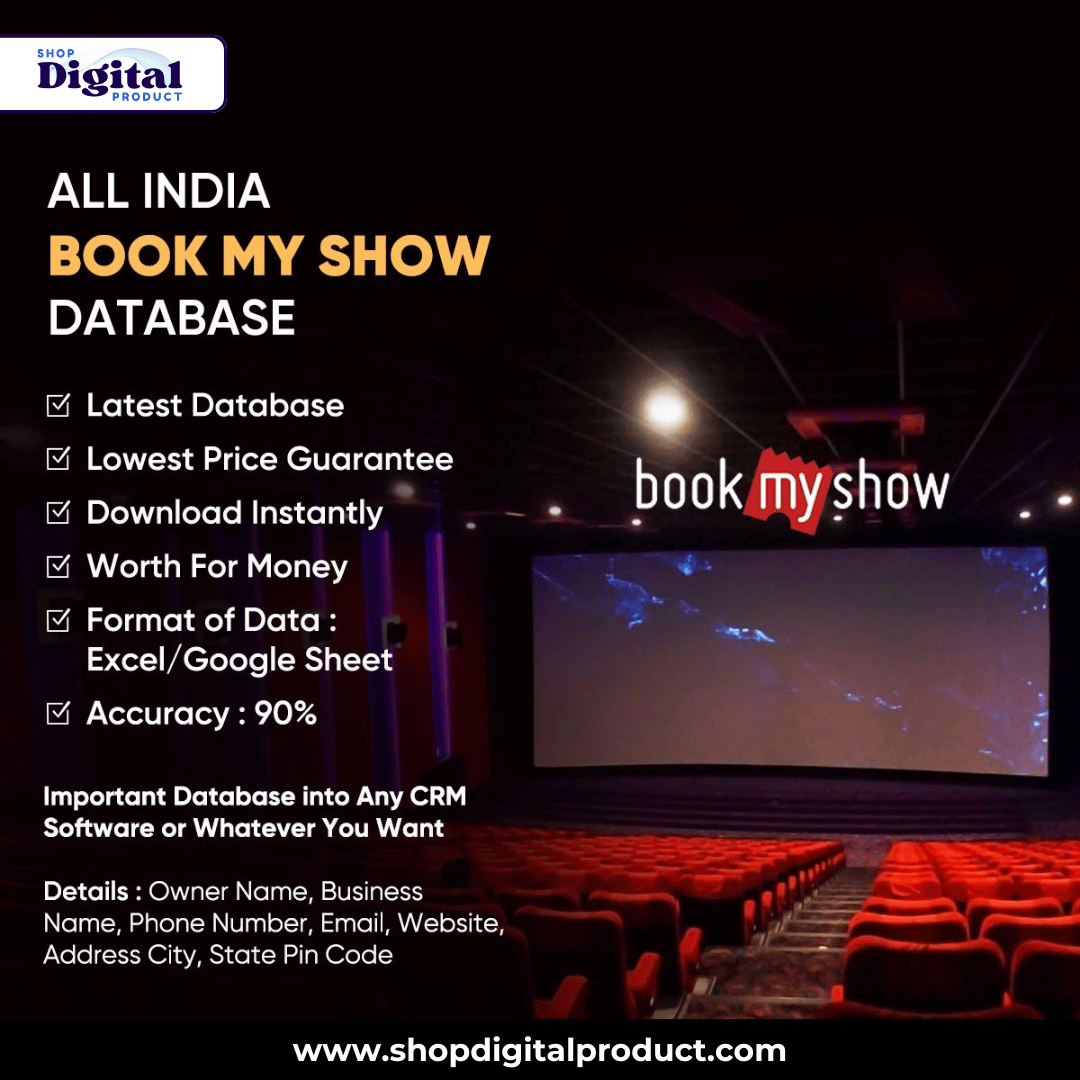 All India BookMyShow Database – Shop Digital Product